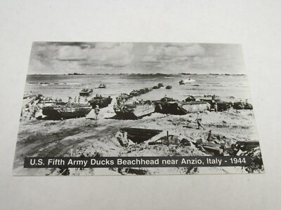 H368 postcard US Fifth Army Ducks Beachhead near Anzio Italy 1944 WW2 ...