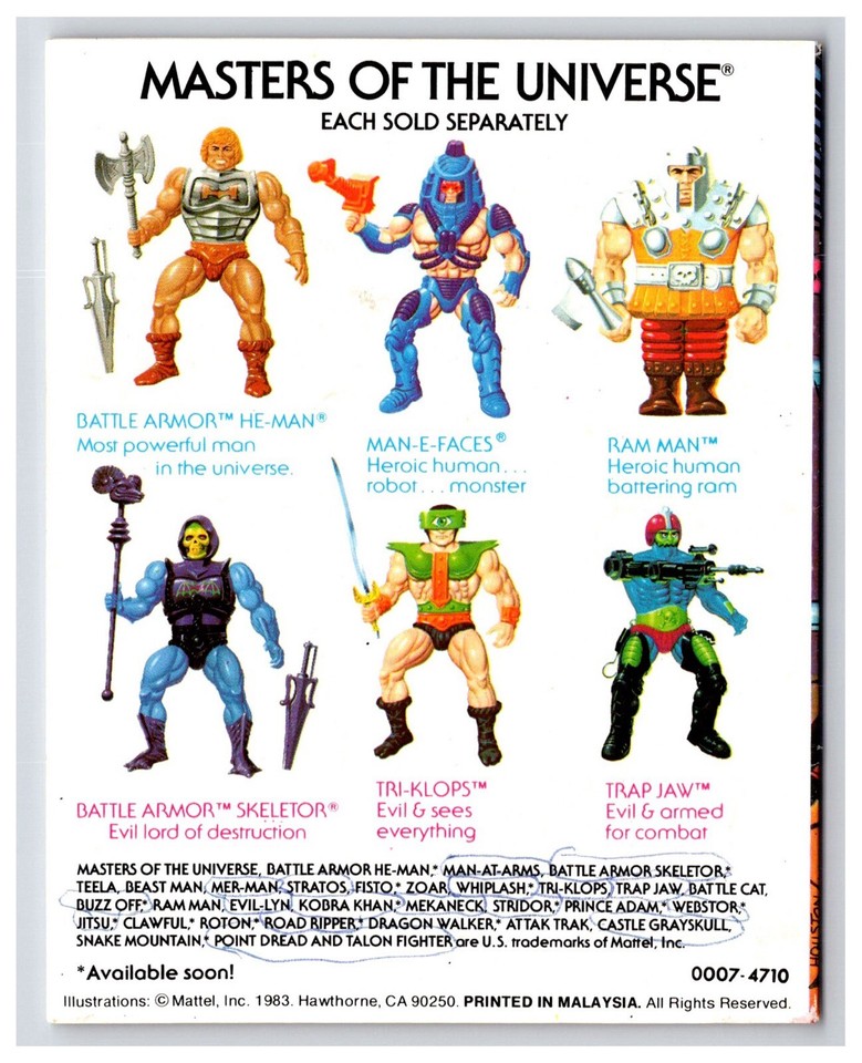 RDV68 MOTU 1983 Masters of the Universe Mini Comic - Secret Liquid Of ...