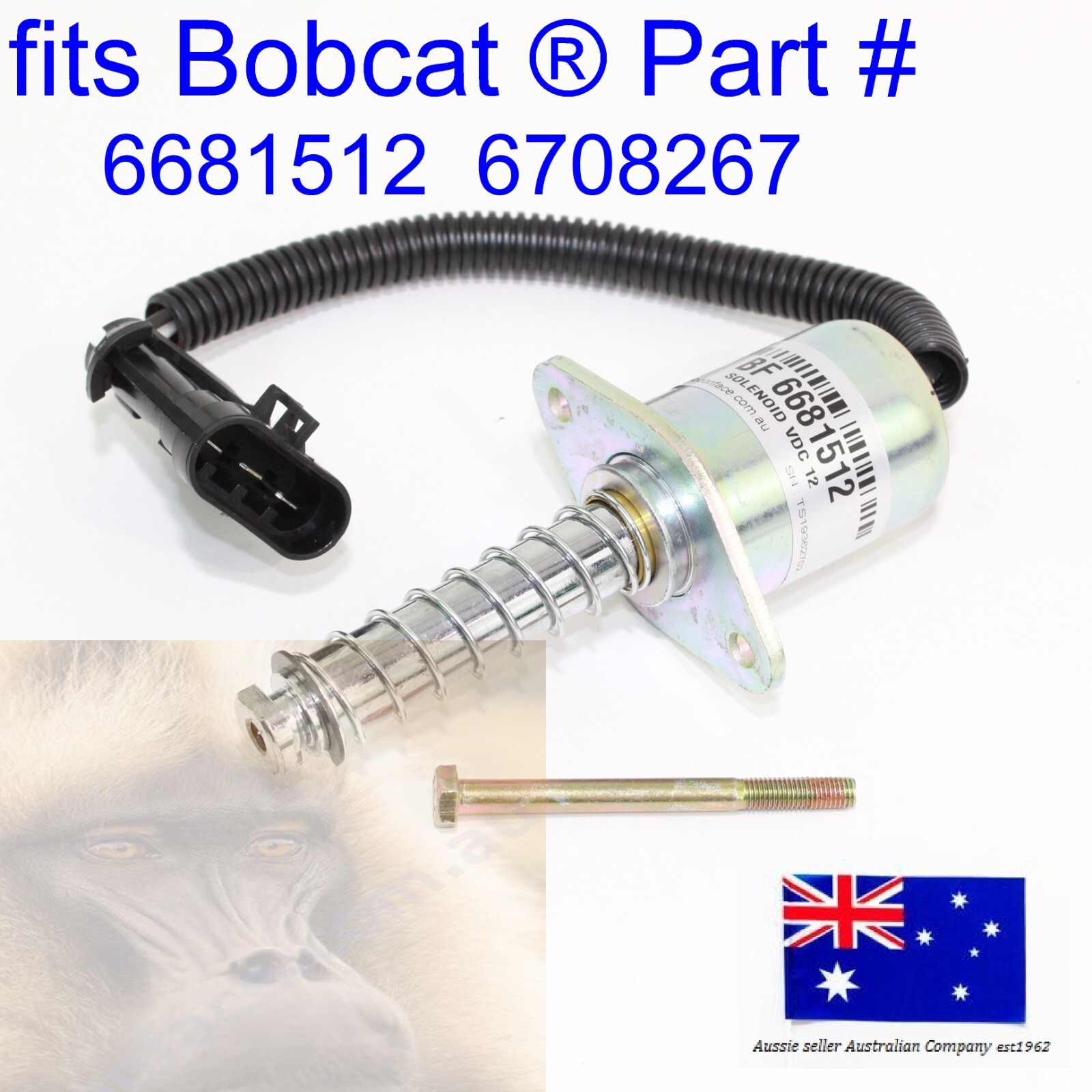 fits Bobcat Traction Lock Brake Solenoid 6681512 Screw 6708267 773 863 ...