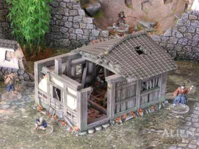 Samurai Ruined Hut - Tabletop Terrain Compatible with Test of Honor ...