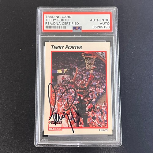 1991 NBA Hoops #35 Terry Porter Signed Card AUTO PSA Slabbed Blazers | eBay