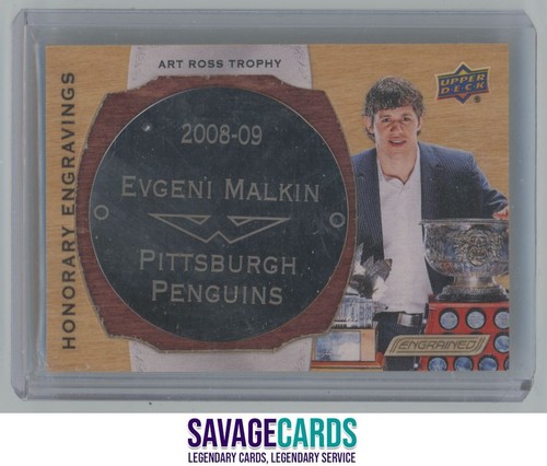 2018-19 UD Engrained Honorary Engravings Metal Placard Evgeni Malkin ...