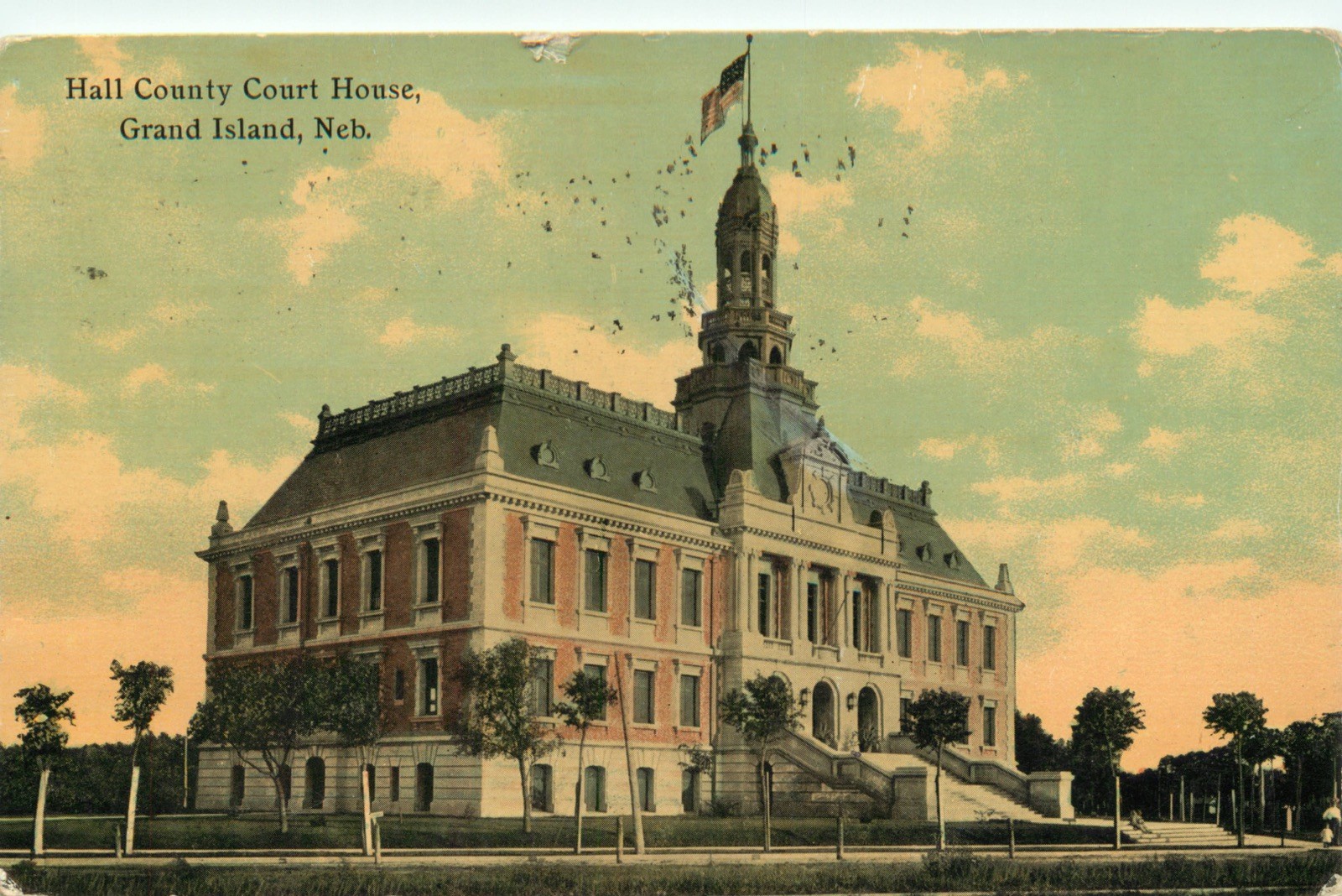 1911 Hall County Court House, Grand Island, Nebraska Vintage Postcard ...
