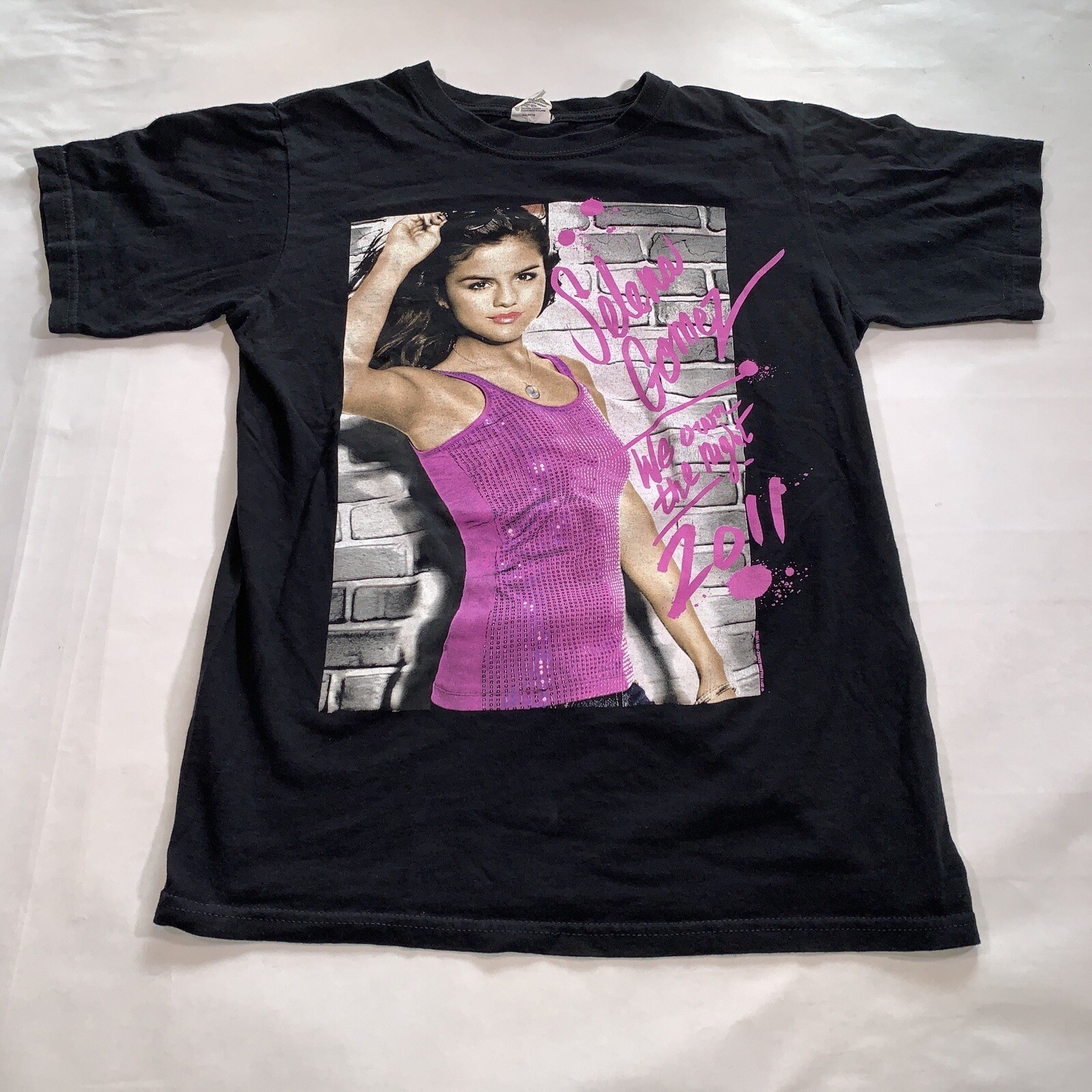 Selena Gomez We Own The Night US Tour 2011 Black Graphic T Shirt Sz S ...