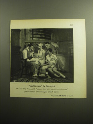 1958 McCall's Magazine Ad - Togetherness by Bachrach Mr. Mrs. Francis M ...