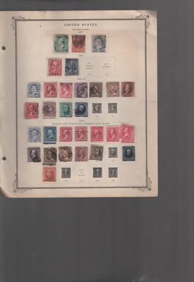 us stamp collection 70 stamps used album page 1887 - 1898 cv 1099 (mb28 ...
