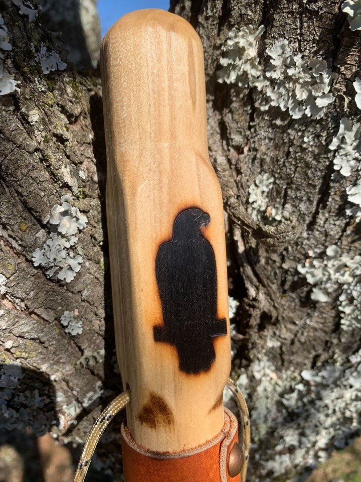 Natural Earth Tones Poplar Hard Wood Walking Stick Hiking Staff Hand ...