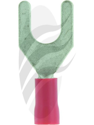 Jaylec Pck 100 Spade Terminal 6mm Insul Pvc Copper Sleeve Red (TE3606 ...