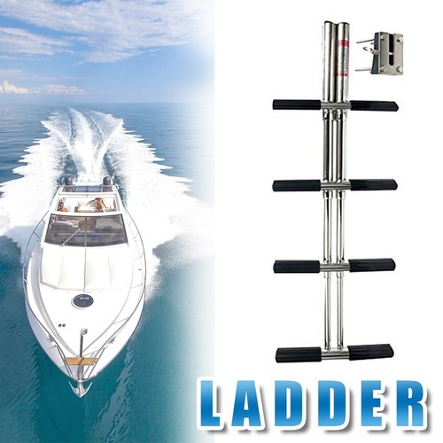 Boat 4 Step Ladder Stainless Steel Marine Sport With Bracket Dive ...