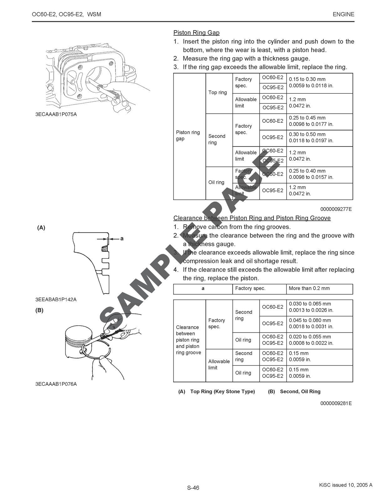 KUBOTA OC60-E2 & OC95-E2 DIESEL ENGINE WORKSHOP SERVICE REPAIR MANUAL ...