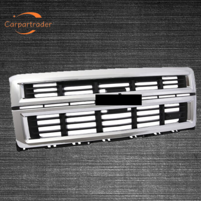 Fit For 2014-2015 Chevrolet Silverado 1500 Front Grille Chrome Surround ...