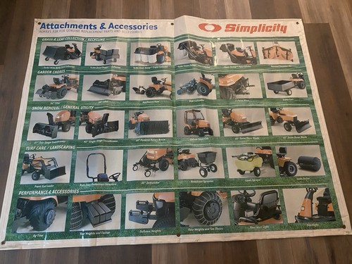 Simplicity Garden Tractor Dealer Vinyl Banner Attachments & Accessories ...