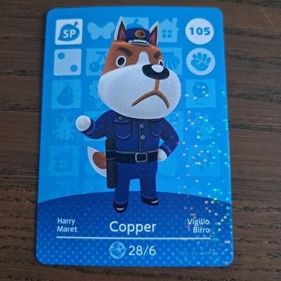 Nintendo Animal Crossing Copper 105 amiibo Card Switch Wii U 3DS | eBay UK