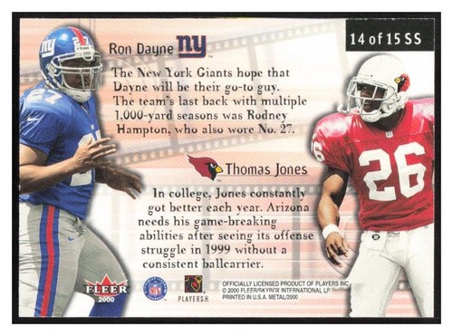 2000 Metal Sunday Showdown #14 SS Ron Dayne / Thomas Jones - | eBay