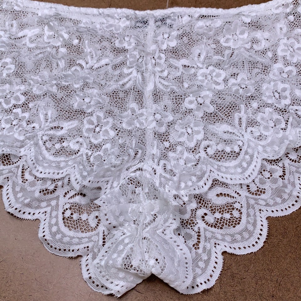 AvidLove Womens Size 18W White Sheer Lace Cheeky Panty New | eBay