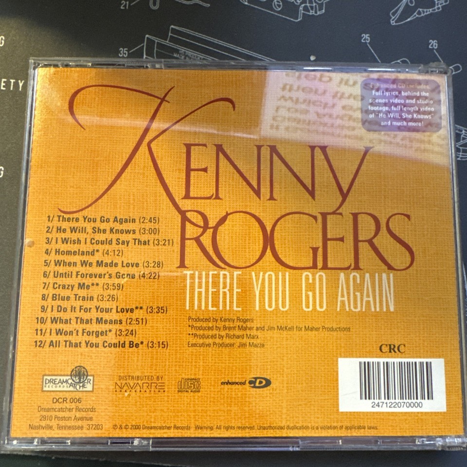 Kenny Rogers CD There You Go Again Enhanced CD 667623000628| eBay