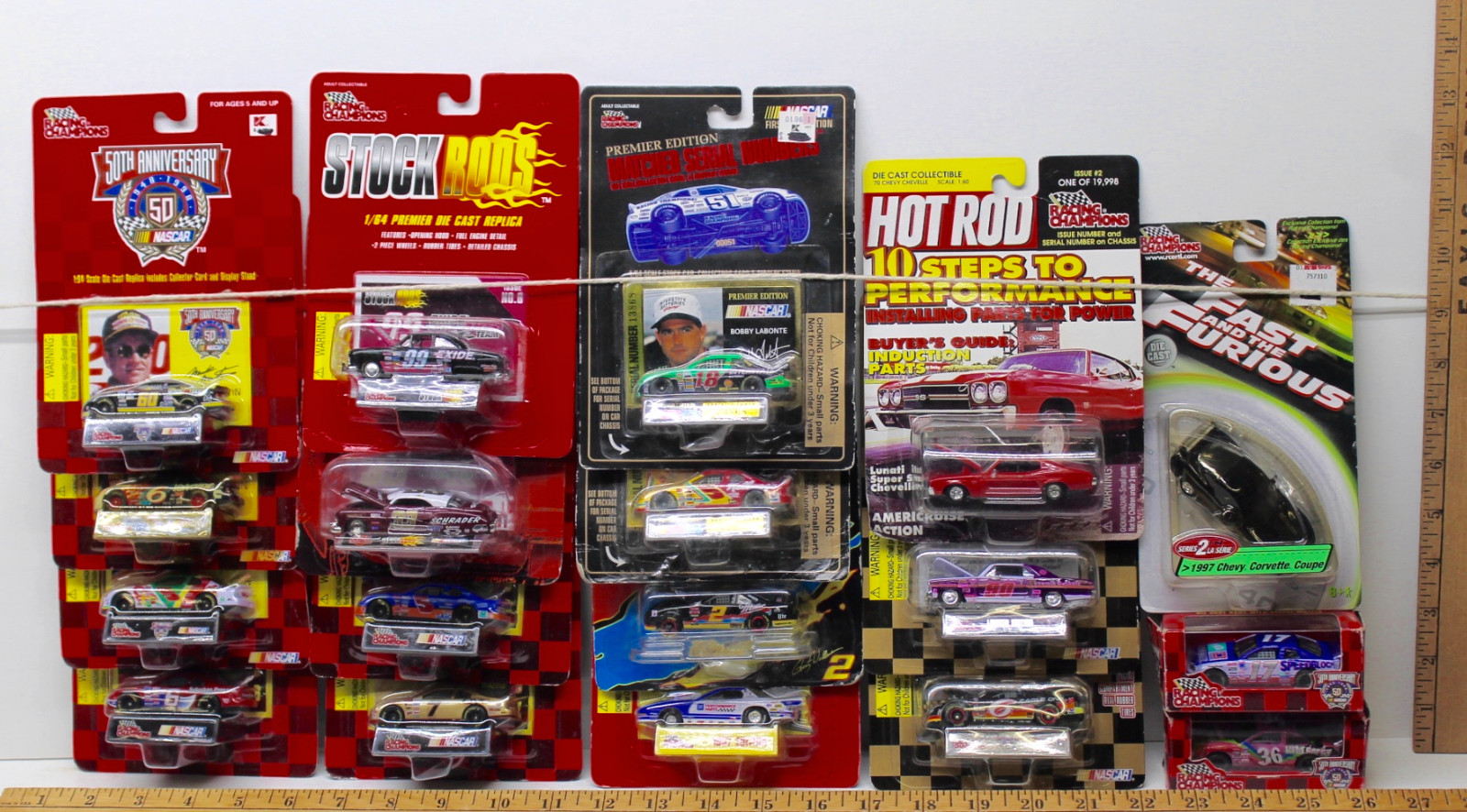 18 Vintage 1990s Racing Champions Die Cast NASCAR NHRA 1:64 Stock Cars ...