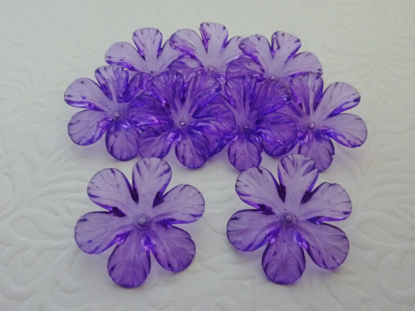 Large Purple Flower Beads 33mm Jewellery Making 20 pieces | eBay Australia