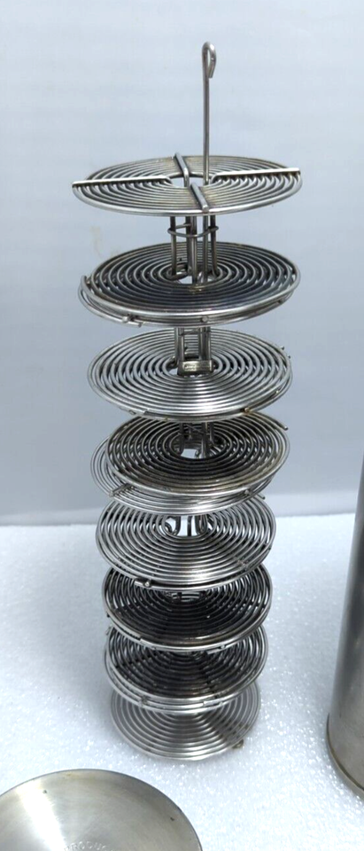 Nikor stainless steel developing tank w/solid cap, 12.5" with (7) 35mm ...