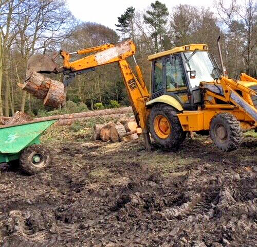 backhoe excavator log / waste thumb grab grapple suit JCB 3cx ...