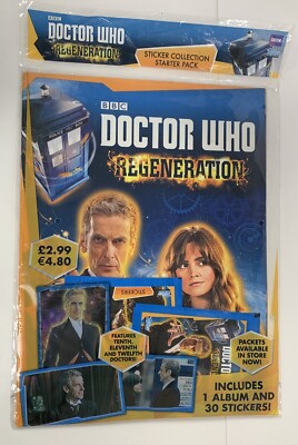 * Doctor Who REGENERATION Starter Pack - 1 Album & 30 Stickers Dr Who ...