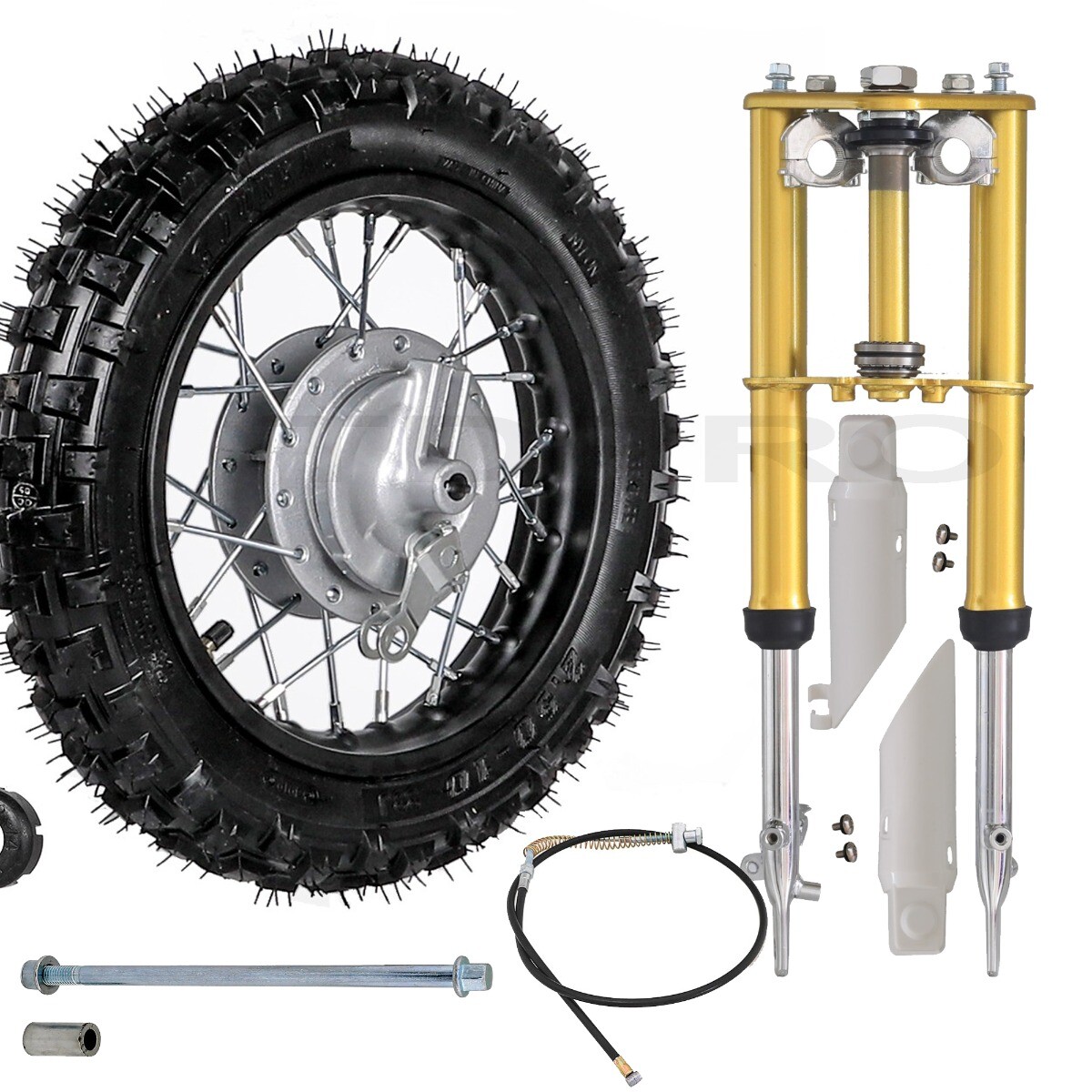 Front Forks 10" Wheel 2.50-10 Tire Dirt Pit Bike For Honda CRF50 XR50 ...