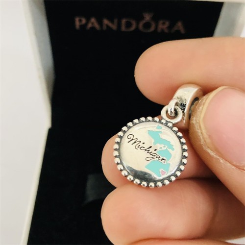 Pandora Michigan Map Exclusive Dangle Charm Pendant | eBay