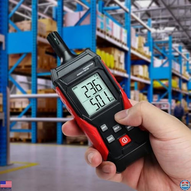Humidity Temperature Meter, High Precision Digital Psychrometer HVAC ...