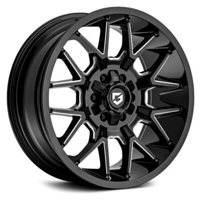 20 inch 20x9 Gear Off Road 768BM Black Milled wheels rims 8x180 +18 | eBay