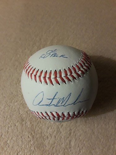 Austin Meadows MLB Signed Auto Baseball Inscribed 1st RDP Tigers/Rays ...