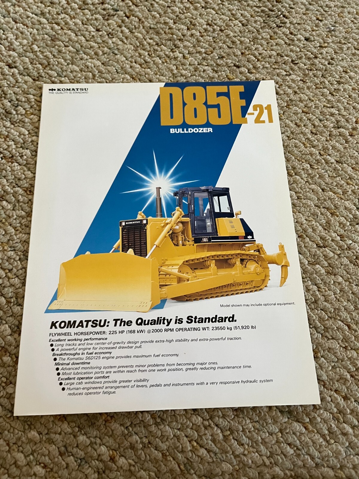 Komatsu D85E Dozer Brochure FCCA | eBay