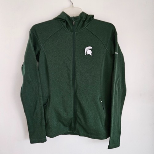 Columbia Michigan State Spartans Hooded Jacket Womens Medium Green Full ...