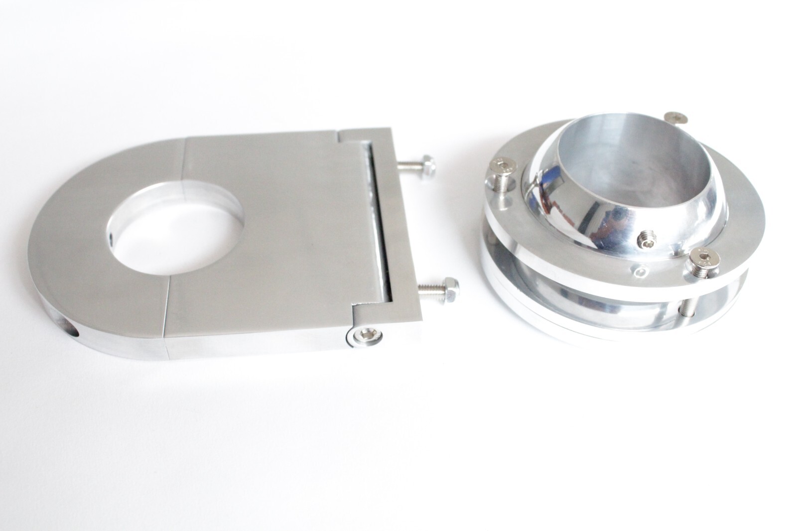 Universal 2" Swivel Base Floor Mount + 3 1/2" Polished Steering Column ...