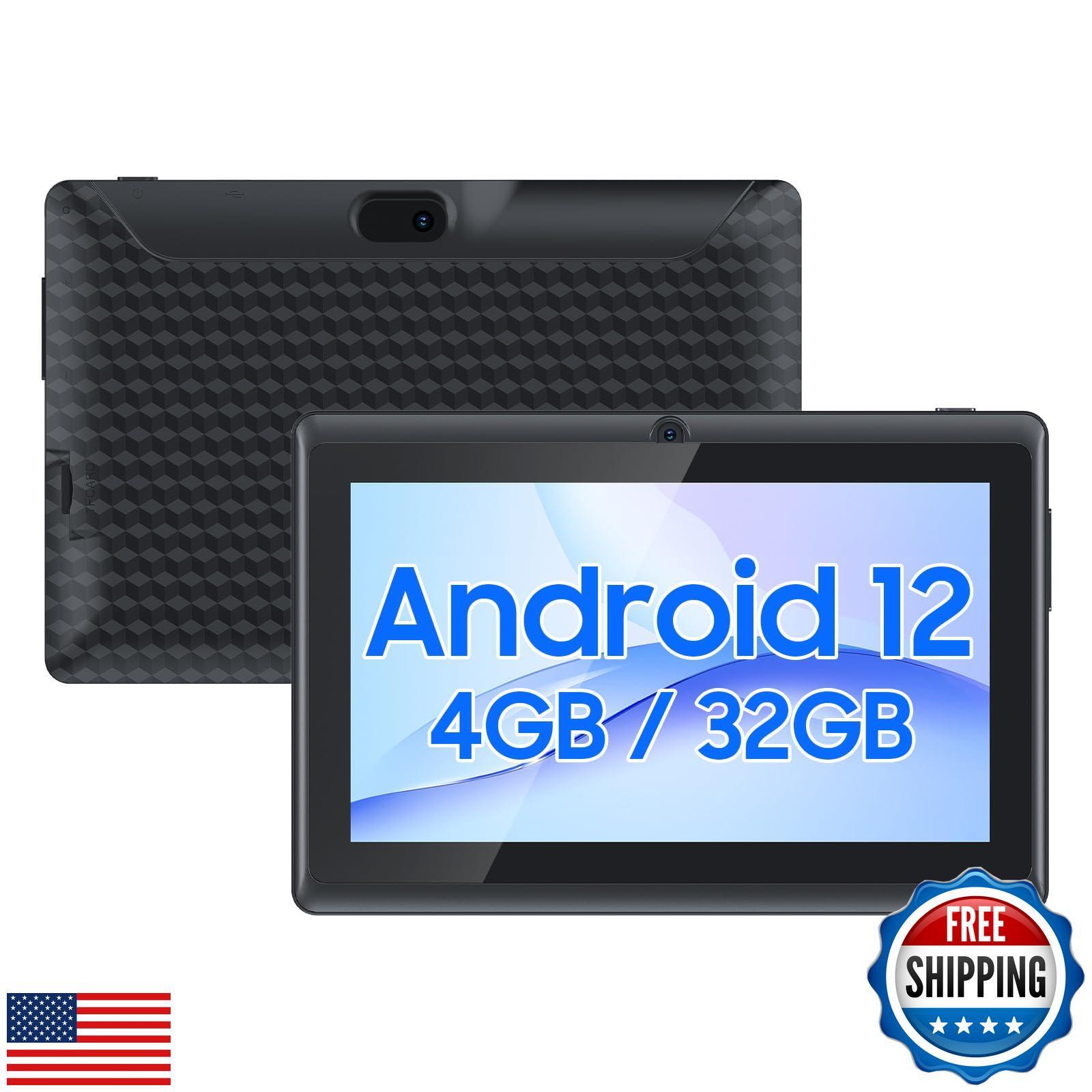 Tablet 7 inch Android 12.0 Tablets 4GB RAM 32GB Storage 1024GB SD ...