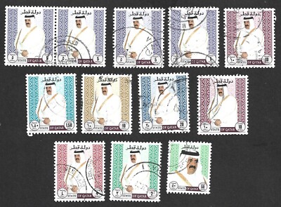 (BL) Qatar Sheikh Hamad Collection Stamps used x12 | eBay Australia