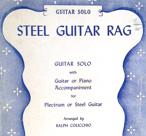 Steel Guitar Rag Sheet Music Guitar Solo Piano Accompaniment Plectrum ...