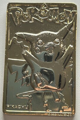 Vintage Pokemon Burger King 24K Gold-Plated Pikachu Trading Card 1999 ...