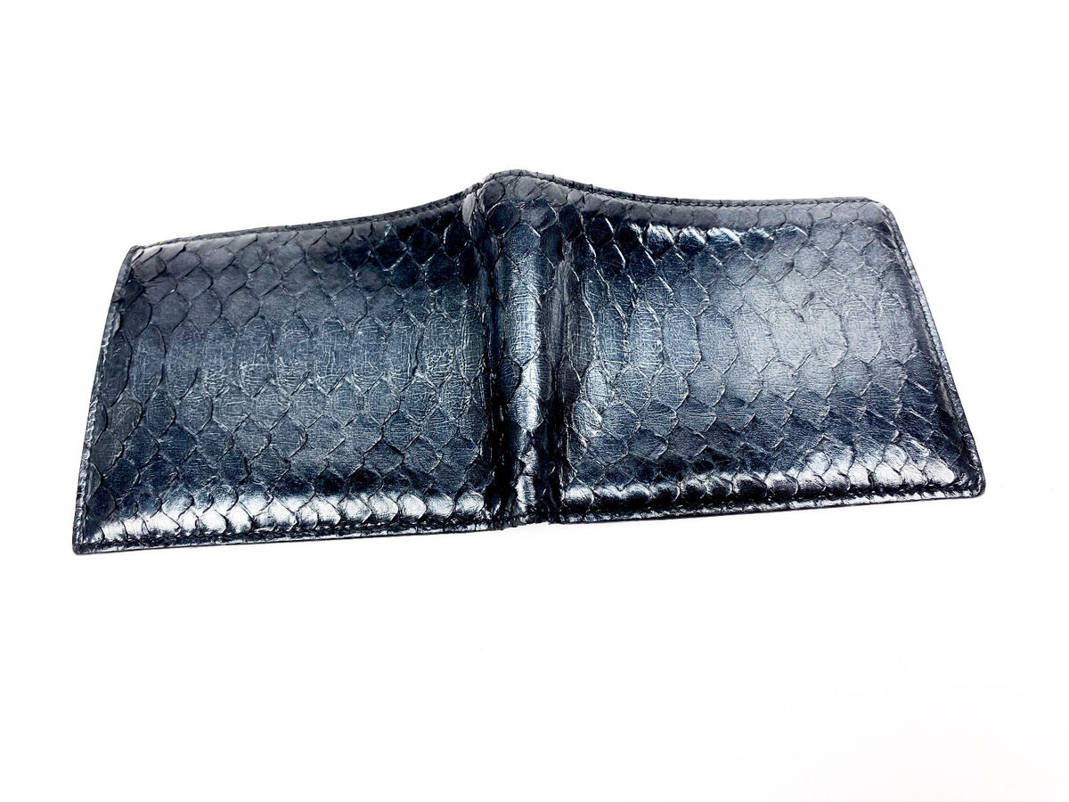 DIOR HOMME Exotic Genuine Python Snakeskin Leather Bifold DIOR HOMME Exotic Genuine Python Snakeskin Leather Bifold