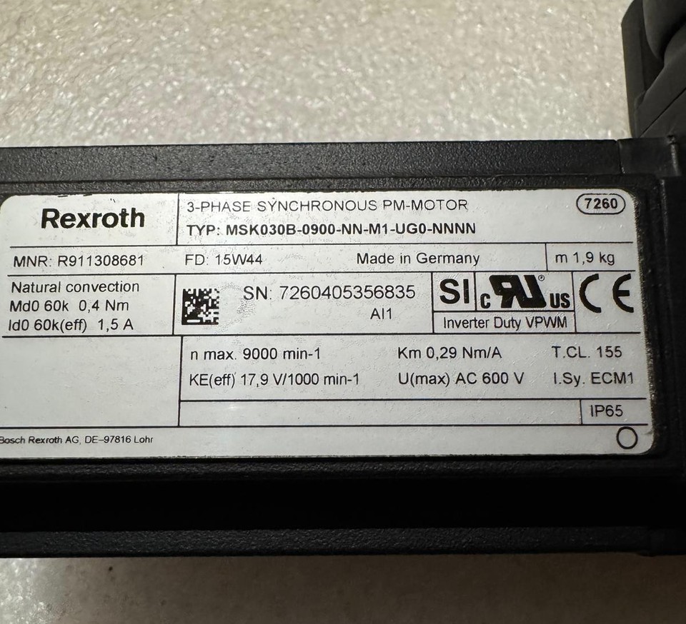 REXROTH MSK030B-0900-NN-M1-UG0-NNNN R911308681 | eBay UK