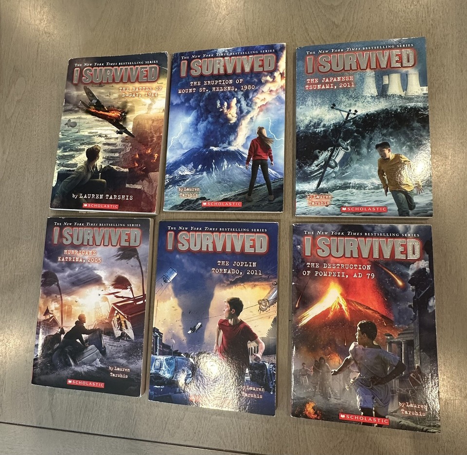 Lot Of 10 Books - (6) I Survived Series Lauren Tarshis + Others ...