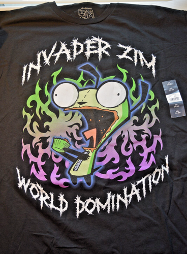 Invader Zim - World Domination - T Shirt (Black 3X) NEW with TAGS ...