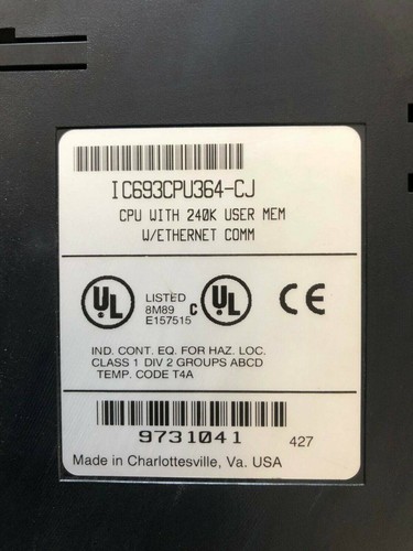 GE FANUC 90-30 CPU MODULE 240K MEM ETHERNET COMM IC693CPU364-CJ | eBay