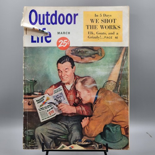 Outdoor Life Magazine March 1951 vintage outdoors hunting fishing ...
