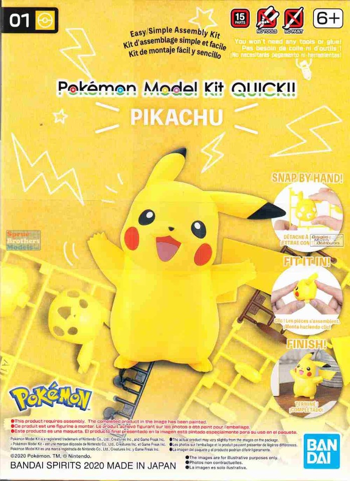 Pokemon Bandai Model Kit Quick & Plamo Model Kits 28 Different Models ...