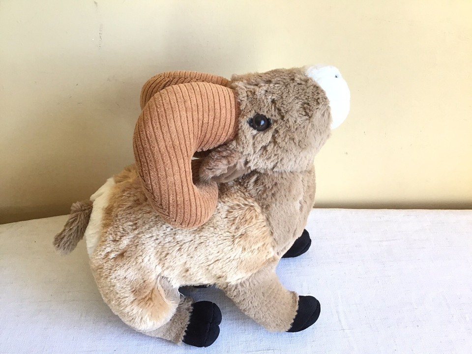 Wild Republic Realistic Long Horn Sheep Plush Stuffed Animal Toy 12 ...