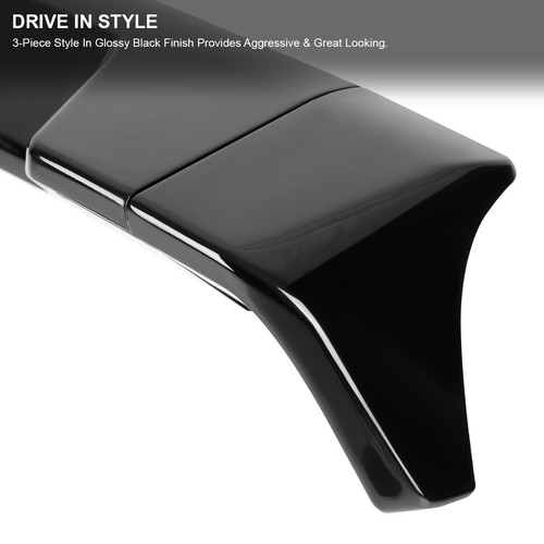 Fits 2007-2013 Toyota Tundra Glossy Black 3PC Style Rear Cab Roof ...