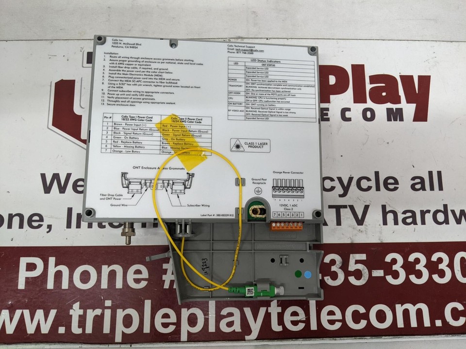 Calix 100-01721 727GE ONT Optical Network Terminal with 4 Eth Ports + 4 ...