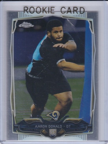 AARON DONALD ROOKIE CARD 2014 Topps Chrome $$ RC Football LOS ANGELES ...