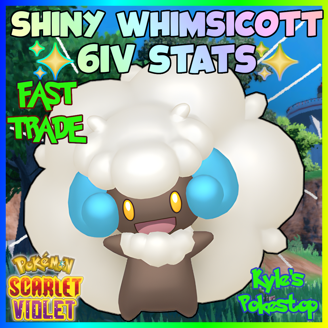 6IV SHINY WHIMSICOTT POKEMON SCARLET & VIOLET 🚀 FAST TRADE 🚀EV'D | eBay