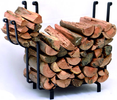 Metal Log and Kindling Holder Wood Storage Metal Log Stand Metal Log ...